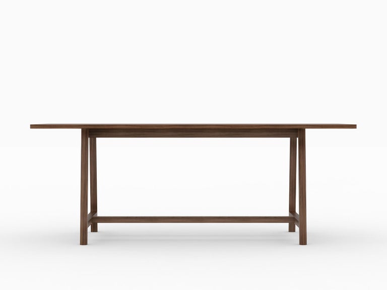 Minimalist Modern Table in Walnut Wood Frame Collection For Sale at 1stDibs