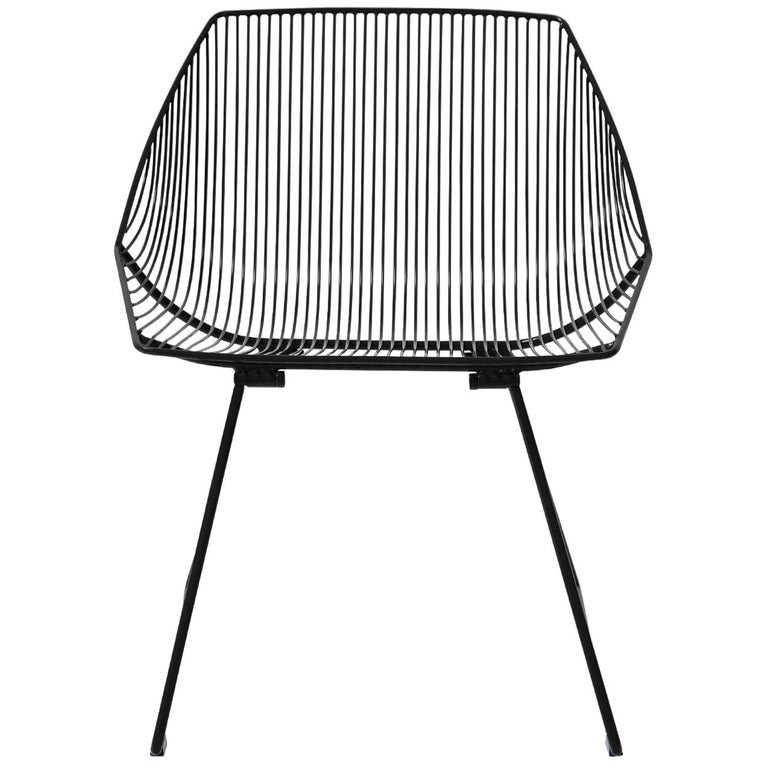 Minimalist Outdoor Wire Lounge Chair, The Bunny Lounge in Black For ...