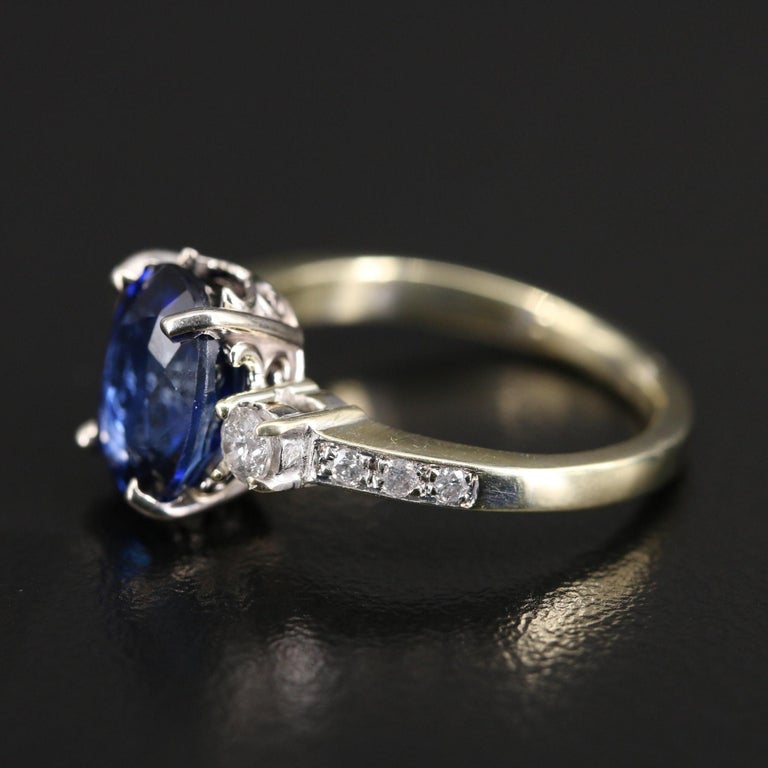 Customizable Minimalist Oval Cut Sapphire Engagement Ring, Unique ...
