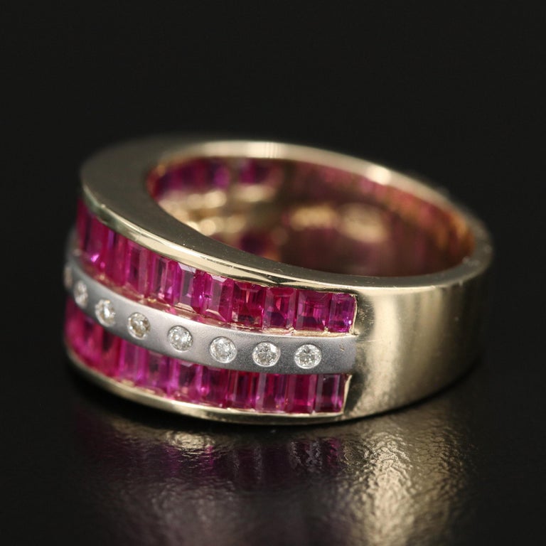 Customizable Minimalist Ruby Diamond Fashion Ring Art Deco Ruby Yellow ...