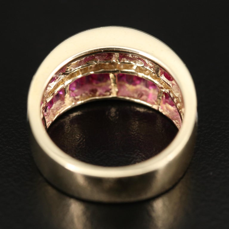 Customizable Minimalist Ruby Diamond Fashion Ring, Ruby Yellow Gold ...