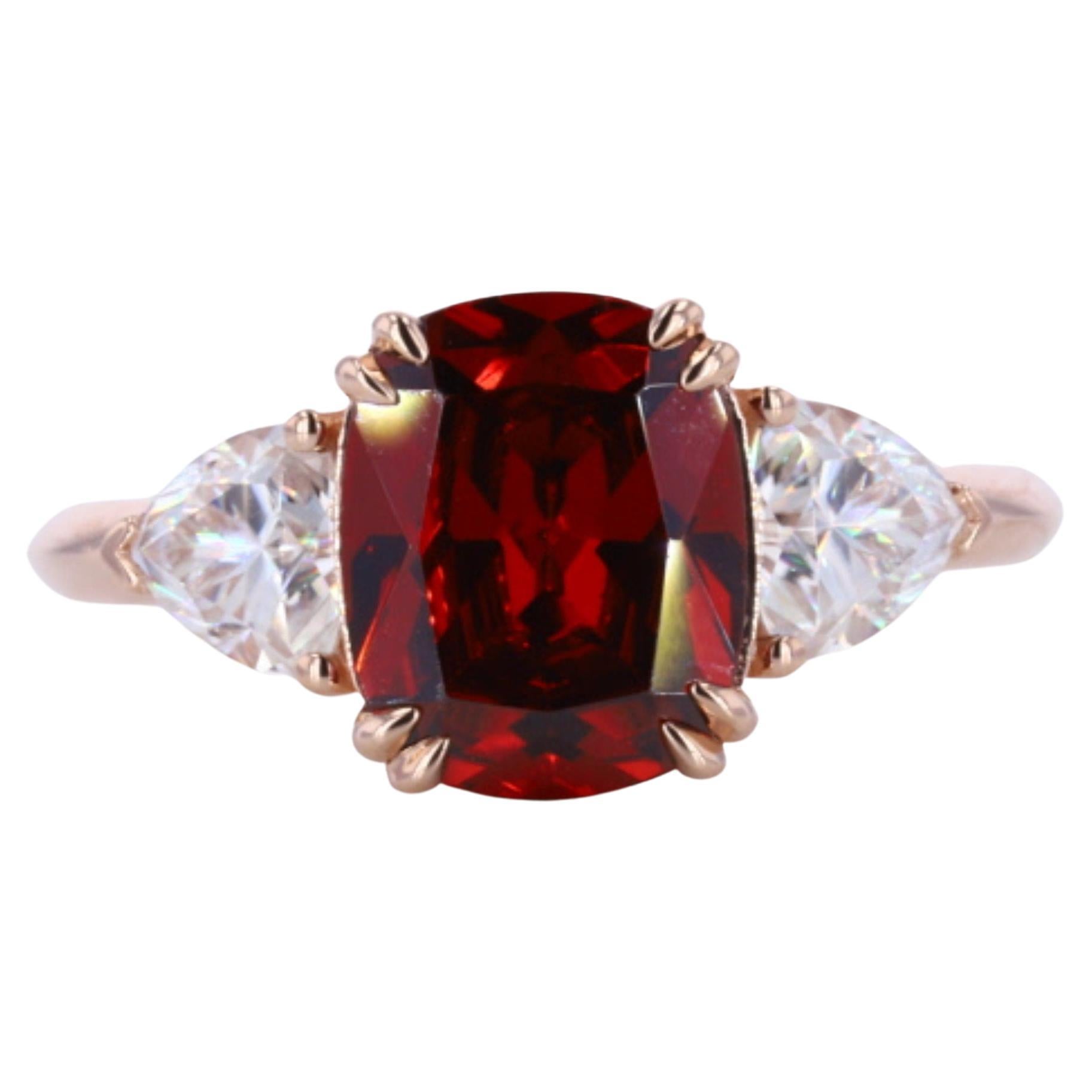Customizable Minimalist Ruby Wedding Ring 18k Yellow Gold Ruby