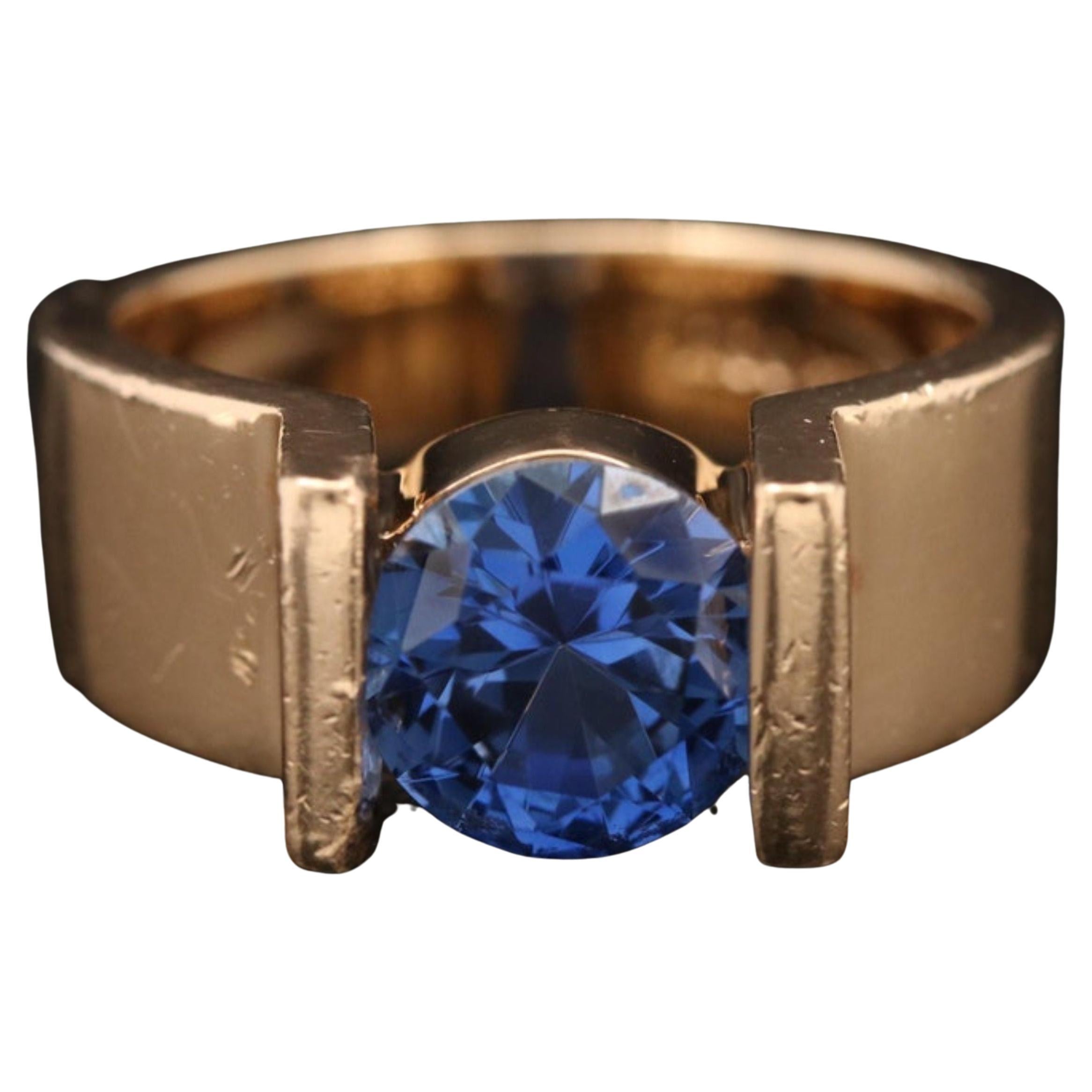 Customizable Minimalist Sapphire Wedding Ring, Natural Sapphire ...