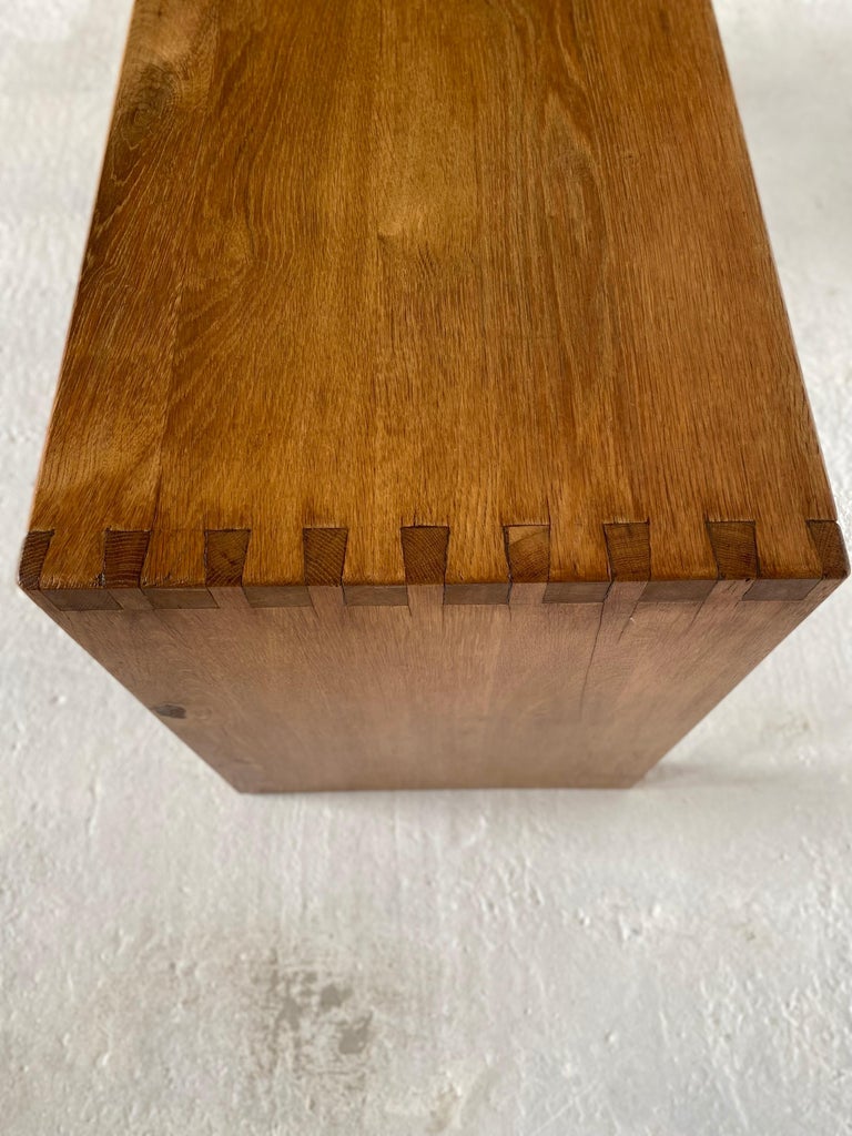 Minimalist Solid Desk in Oak France 1960s For Sale at 1stDibs