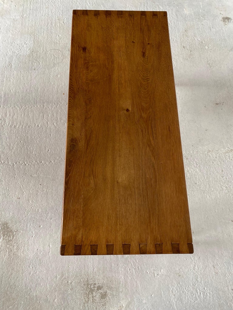 Minimalist Solid Desk in Oak France 1960s For Sale at 1stDibs