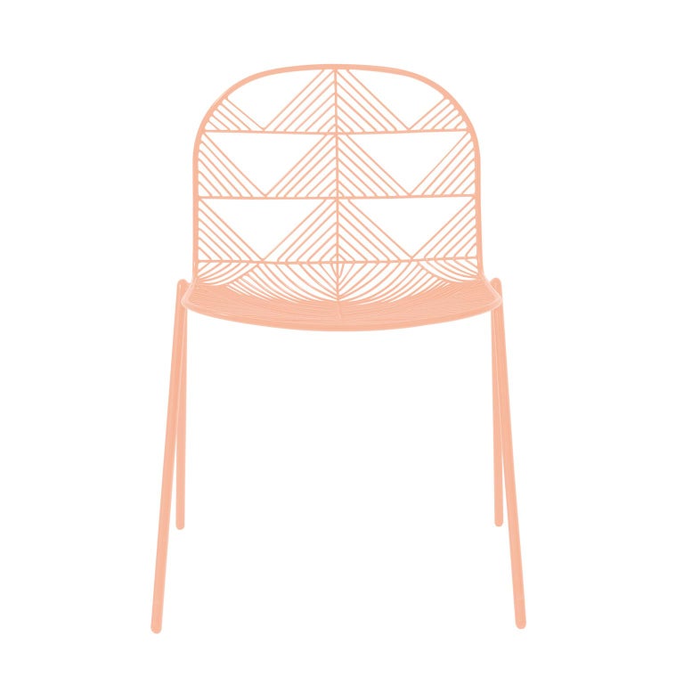 Minimalist Stacking Wire Chair, Modern Side Chair by Bend Goods in ...