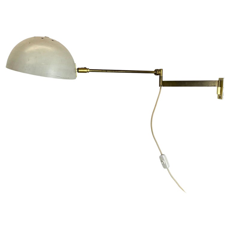 Minimalist Stilnovo Style Adjustable Swing Arm Brass Wall Light, Italy ...