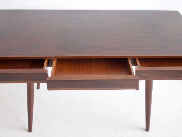 Minimalist Style Desk with Three Drawers and Inclined Legs at 1stDibs