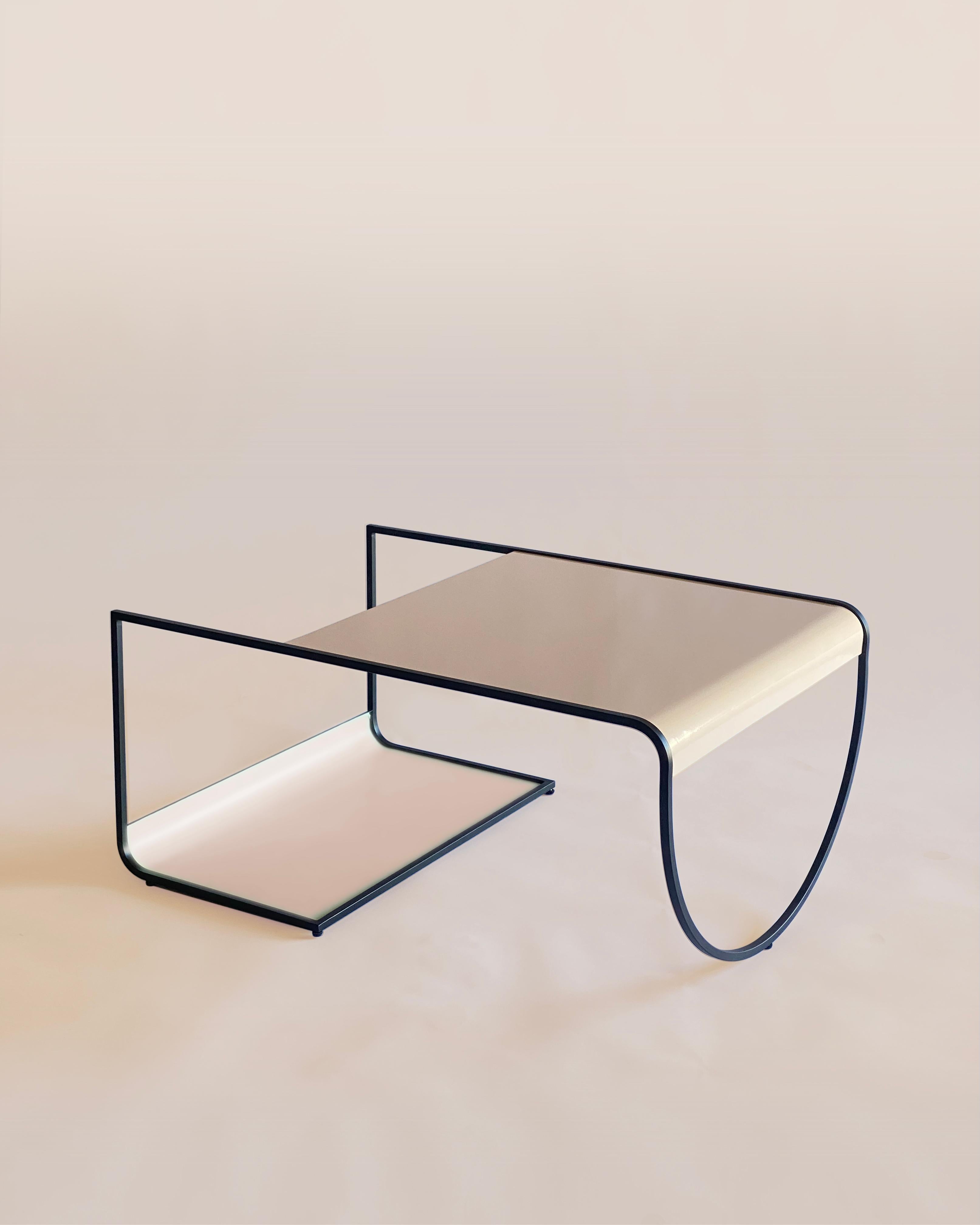Minimalist SW Coffee Table in Powder-Coated Steel by Soft-Geometry For ...