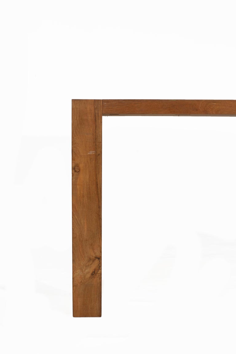 Minimalist Teak Parsons Dining Table at 1stDibs