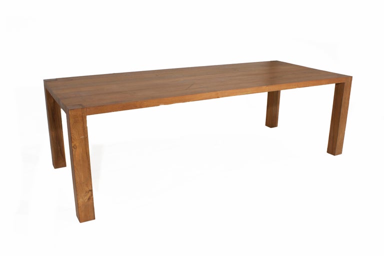 Minimalist Teak Parsons Dining Table at 1stDibs