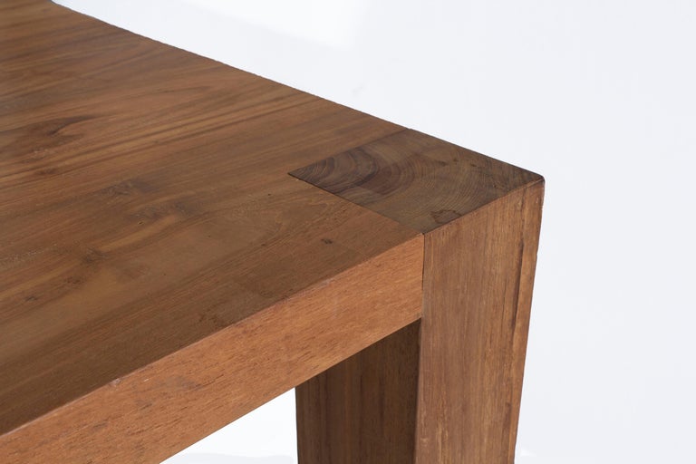 Minimalist Teak Parsons Dining Table at 1stDibs
