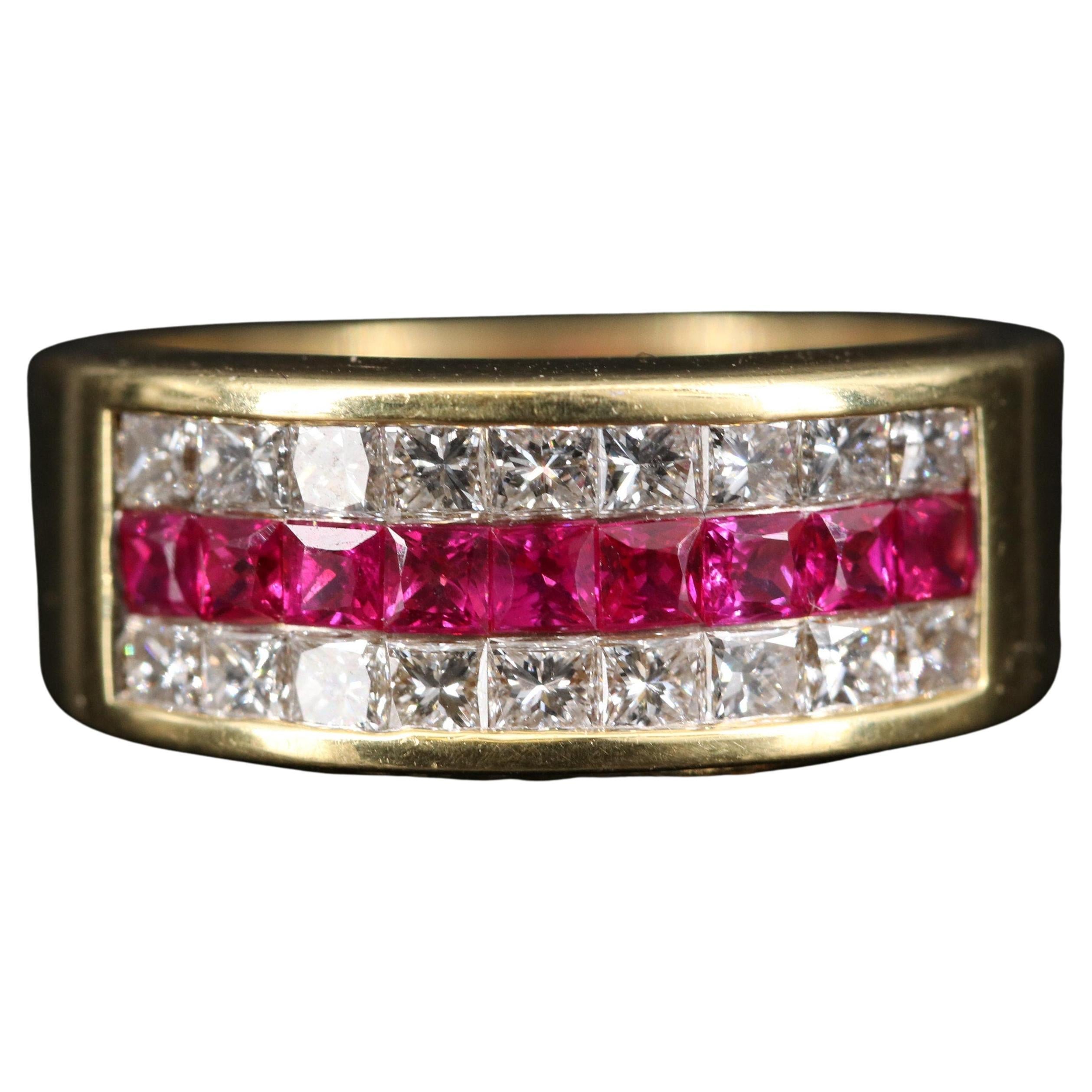 Customizable Yellow Gold Vintage Ruby Engagement Ring Minimalist Ruby