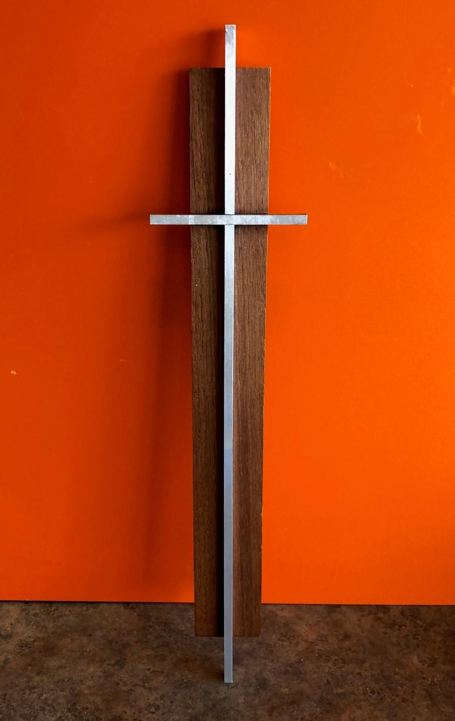 Minimalist Walnut and Aluminum Crucifix / Cross at 1stDibs | daystar ...