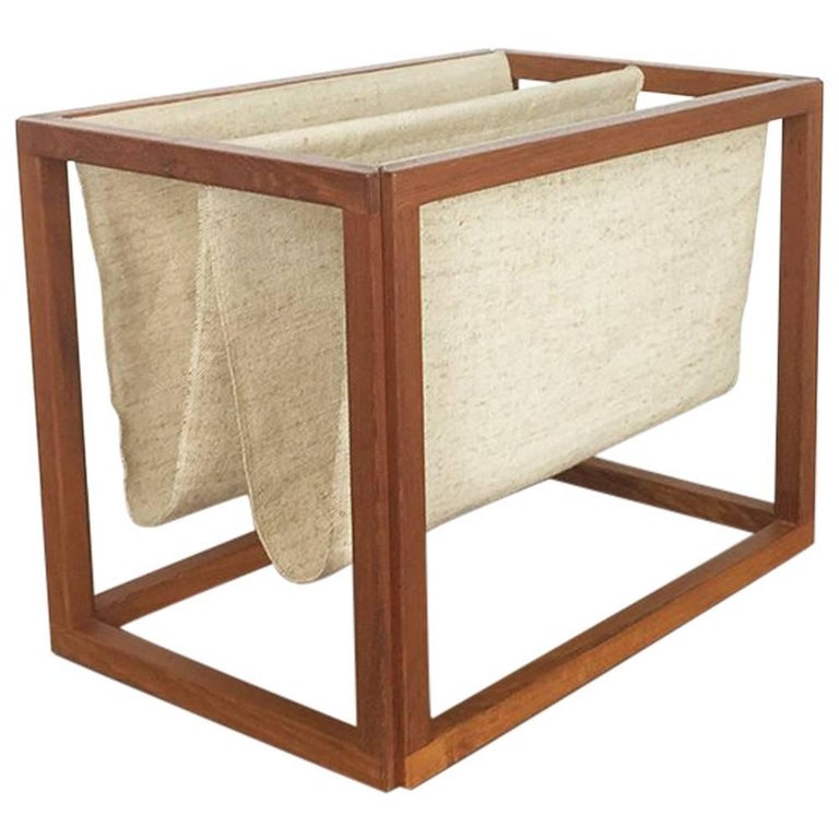 Minimalistic 1970s Danish Teak Magazine Rack Made in Denmark, 1970s For ...