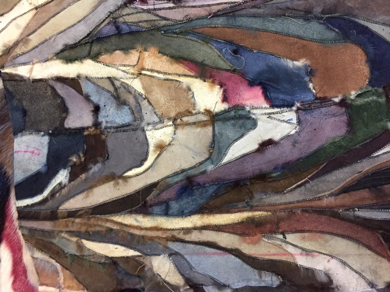 Mink Patch Work Multicolored Throw at 1stDibs