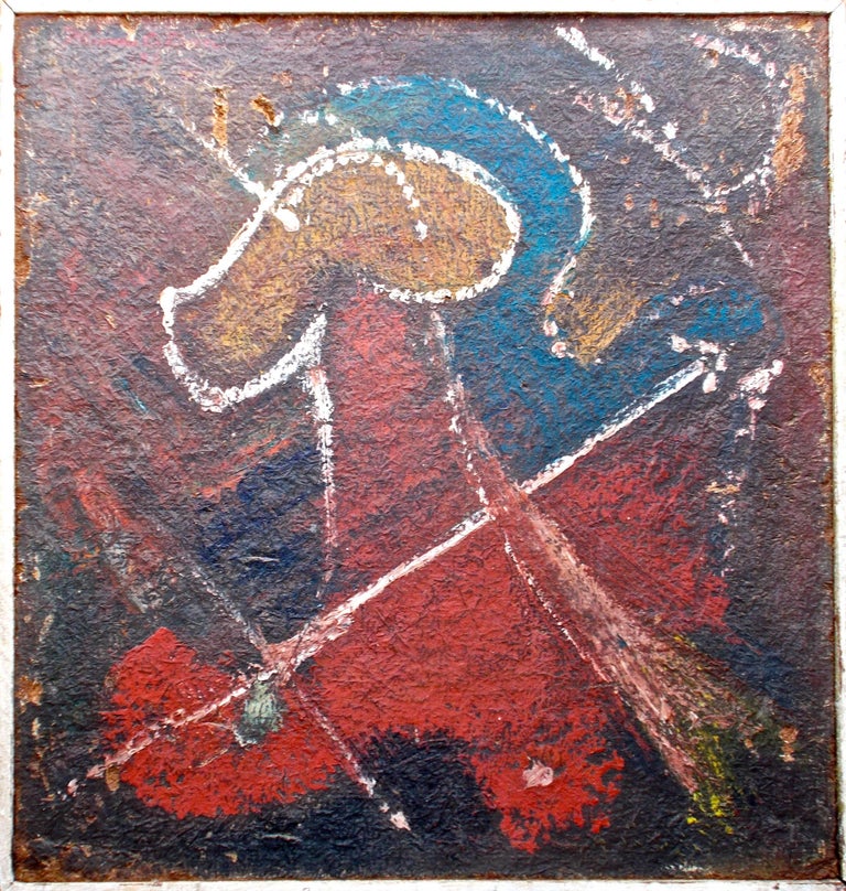 Minna Citron (1896-1911). Abstract Expressionist Oil "Gazelle" 1947 For ...