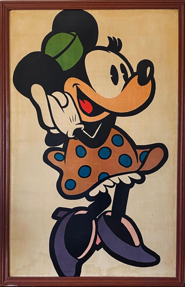 Minnie Mouse framed poster, France 1960s For Sale at 1stDibs