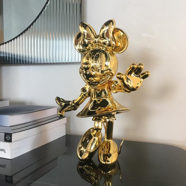 In Stock in Los Angeles, Minnie Mouse Gold Metallic, Pop Sculpture ...