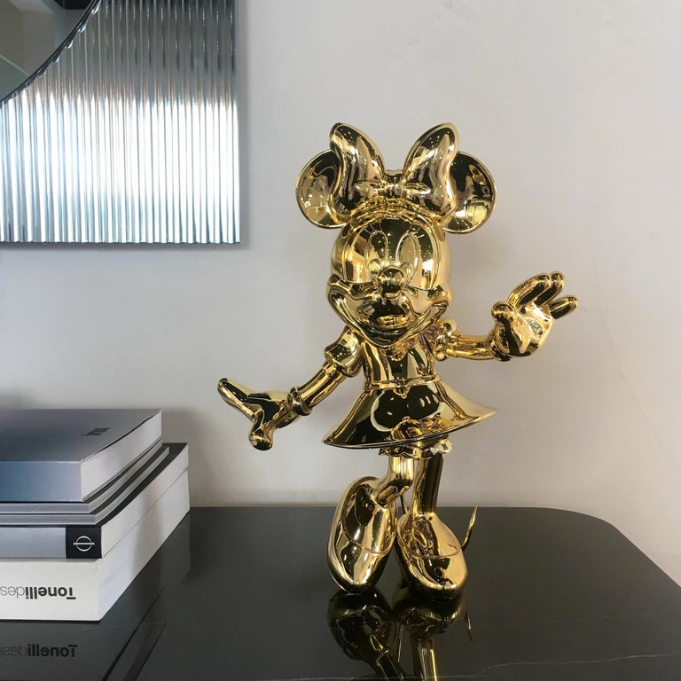 In Stock in Los Angeles, Minnie Mouse Gold Metallic, Pop Sculpture ...