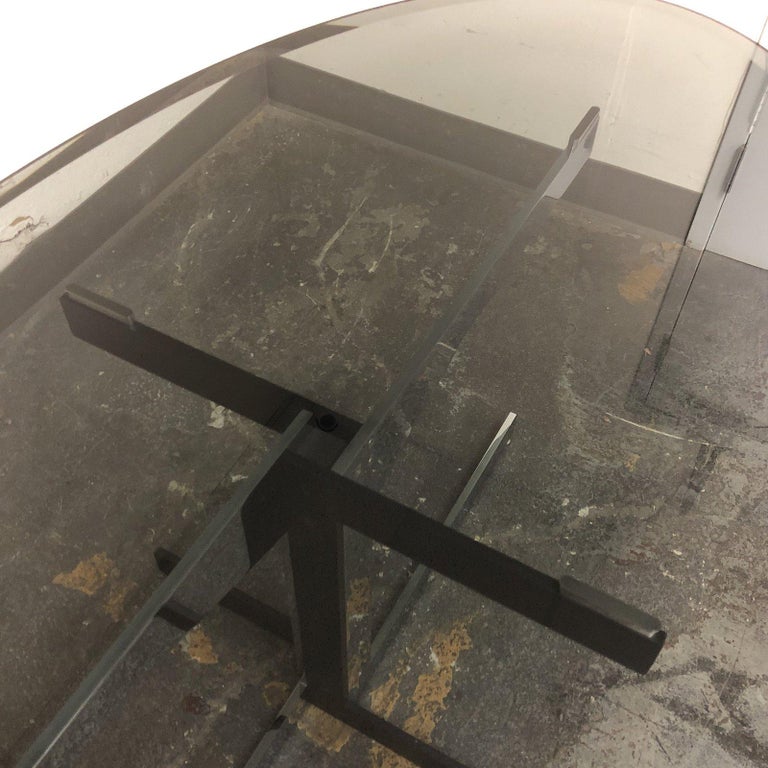 Minotti Catlin Oval Smoked Grey Glass Table For Sale at 1stDibs ...