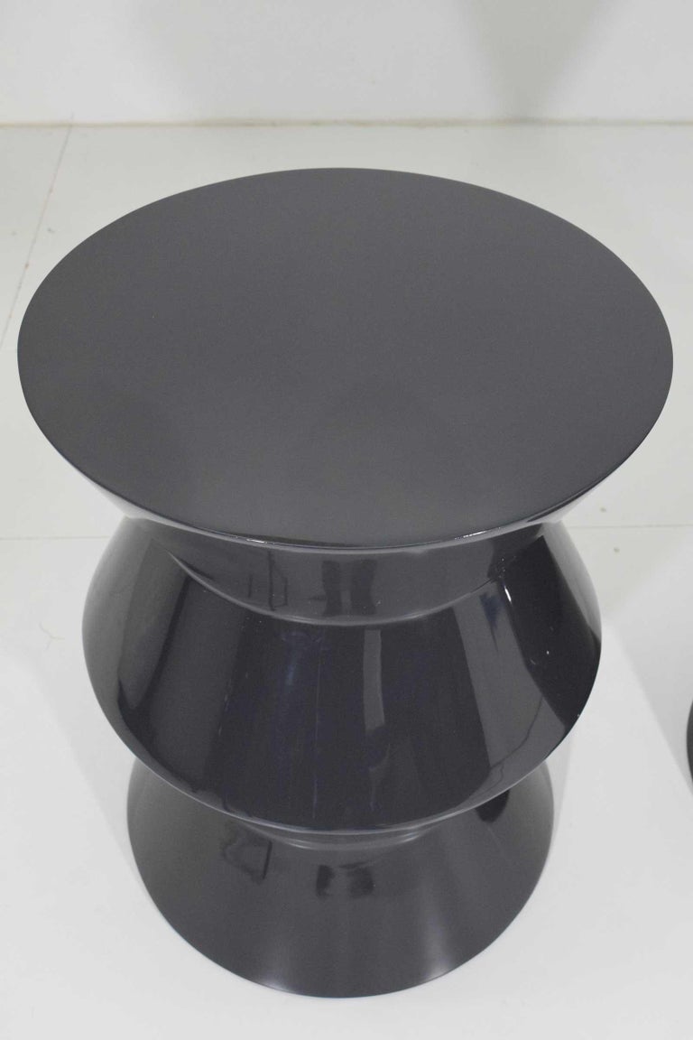 Minotti Cesar Style Side Table in Dark Blue Gray Lacquer For Sale at ...