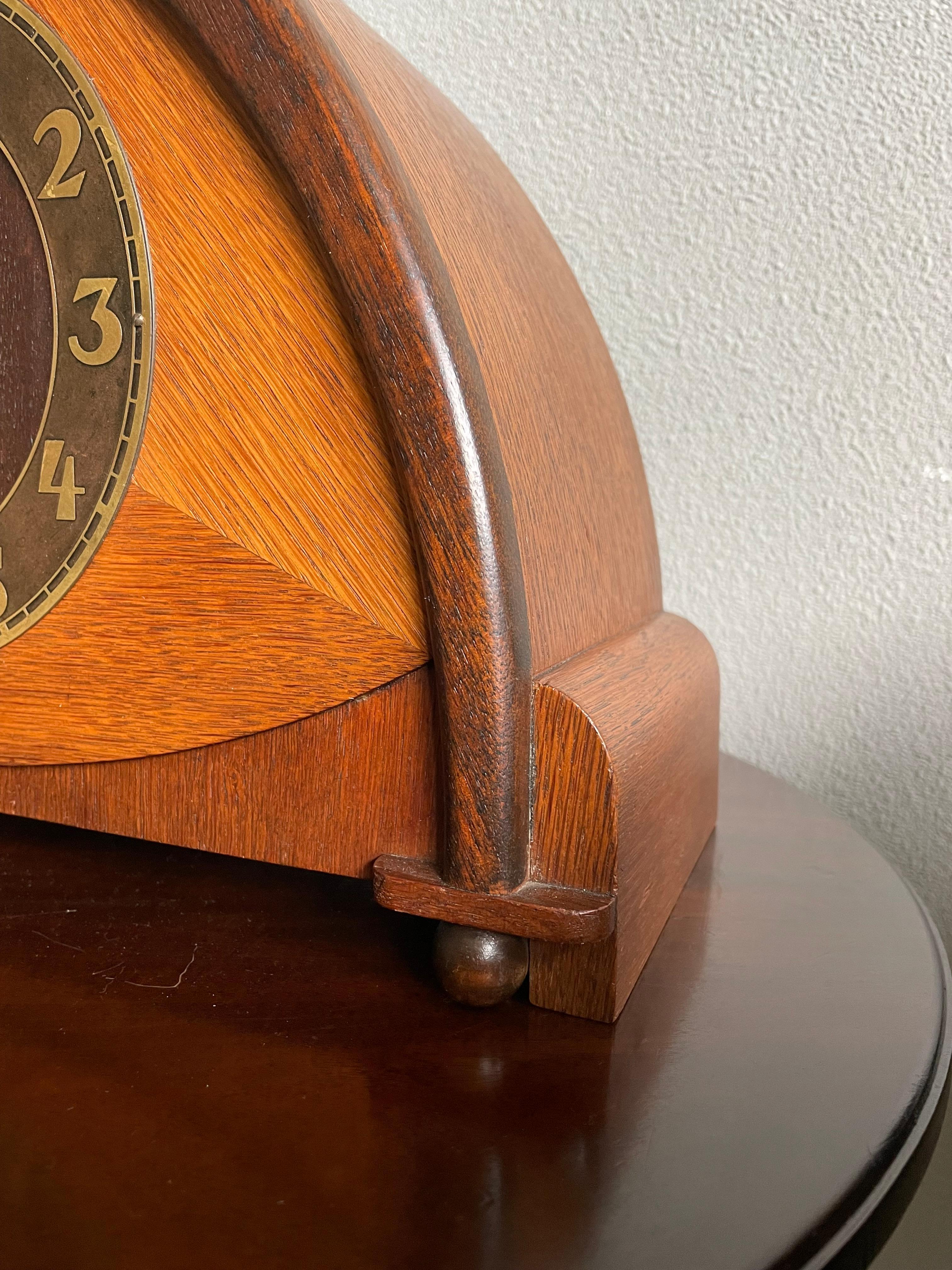 Mint Condition Dutch Arts and Crafts Mantle or Desk Clock with Stunning ...