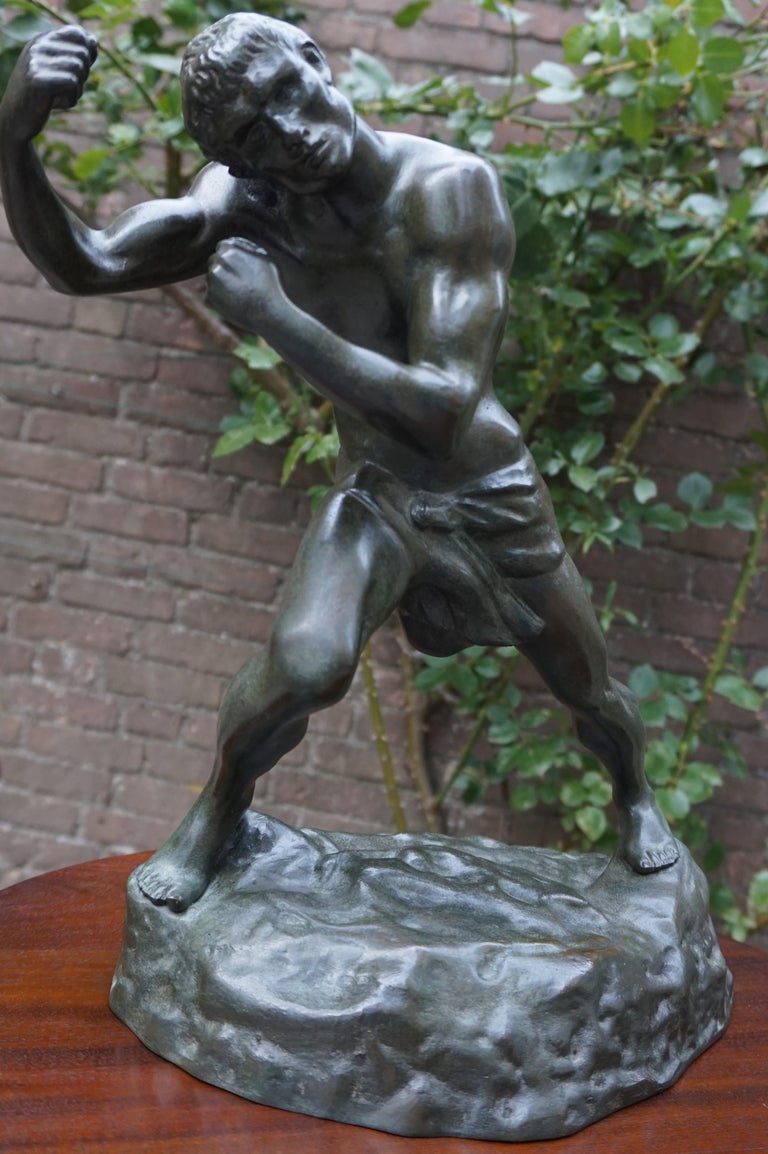 Mint Condition Heavy Bronze Boxer / Price Fighter Sculpture by Jef ...