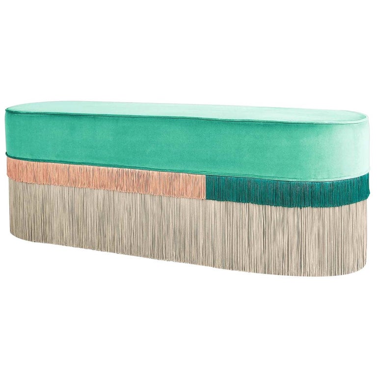 Mint Couture Geometric Line Bench For Sale at 1stDibs