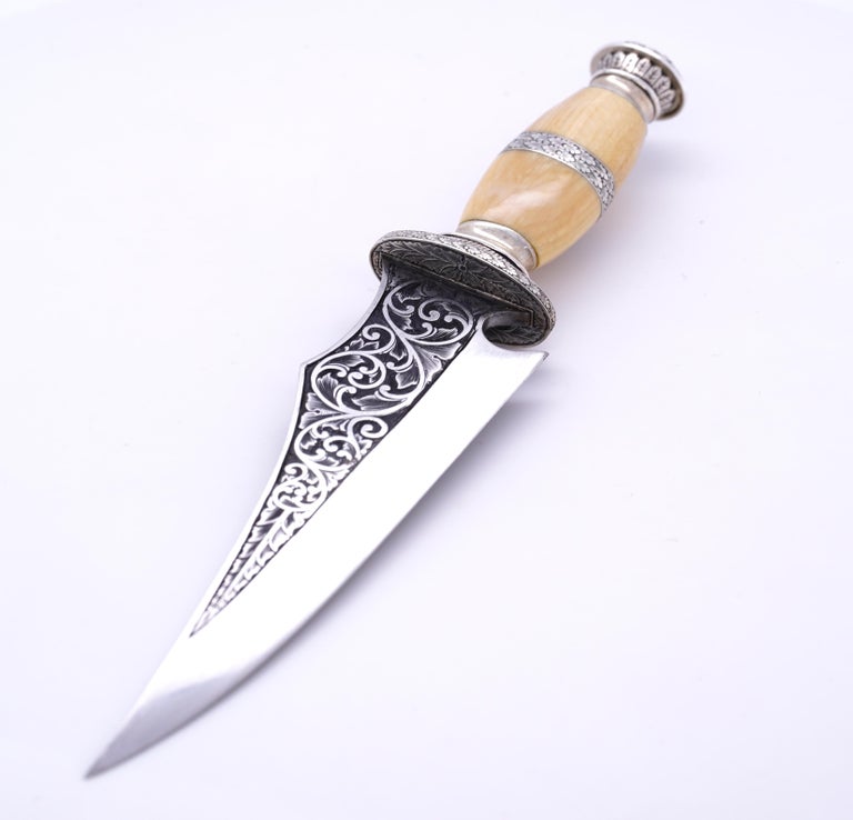 Mint, Miniature Bowie Knife with Sterling Silver Sheath by Jim ...