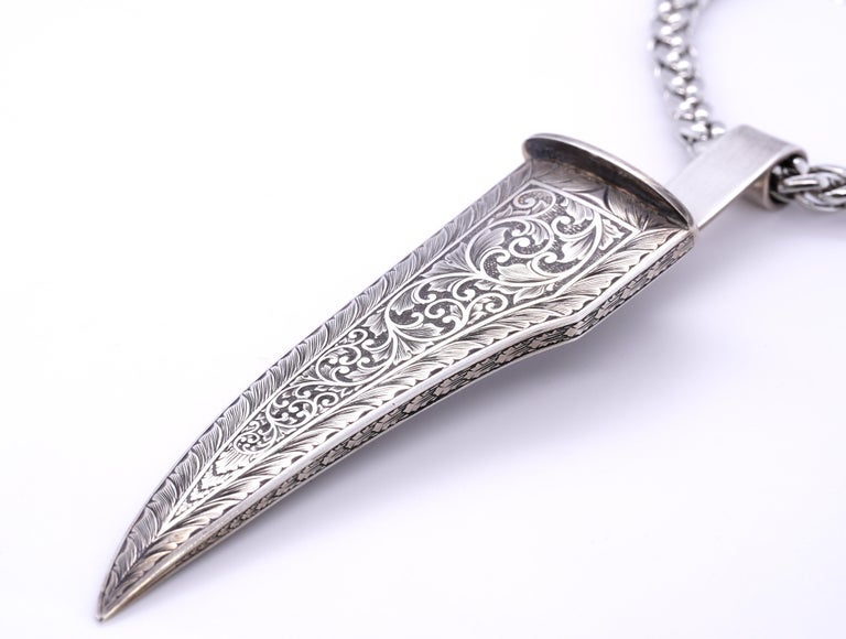 Mint, Miniature Bowie Knife with Sterling Silver Sheath by Jim ...