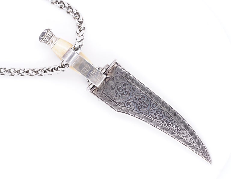 Mint, Miniature Bowie Knife with Sterling Silver Sheath by Jim ...