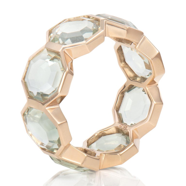 Customizable Mint Quartz Russell Ring in 18 Karat Rose Gold For Sale at ...
