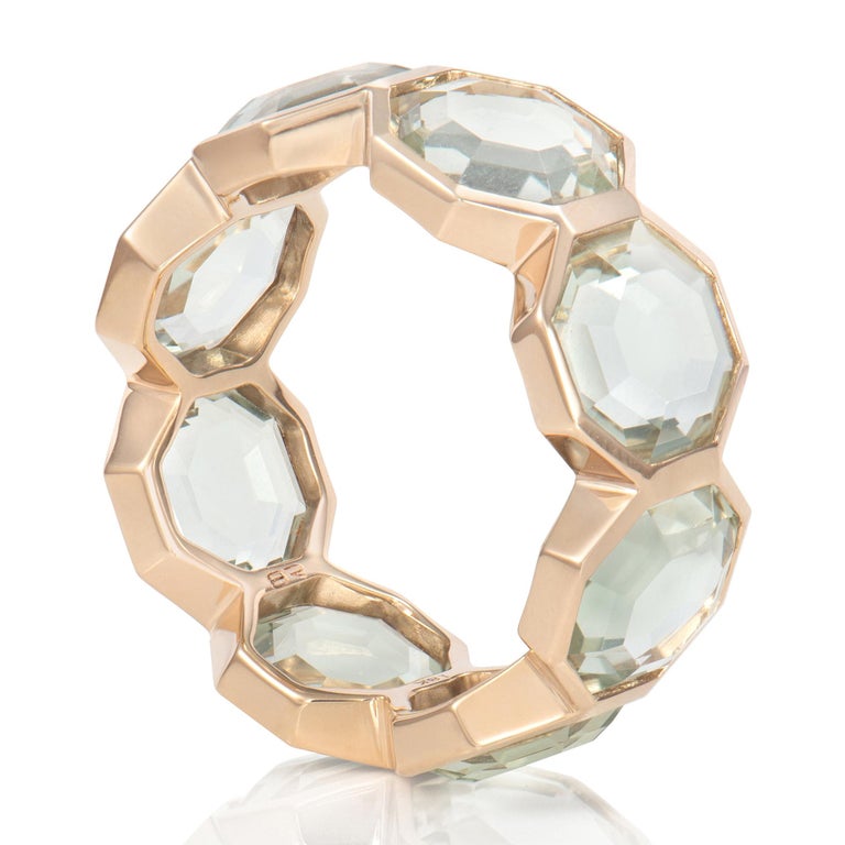 Customizable Mint Quartz Russell Ring in 18 Karat Rose Gold For Sale at ...
