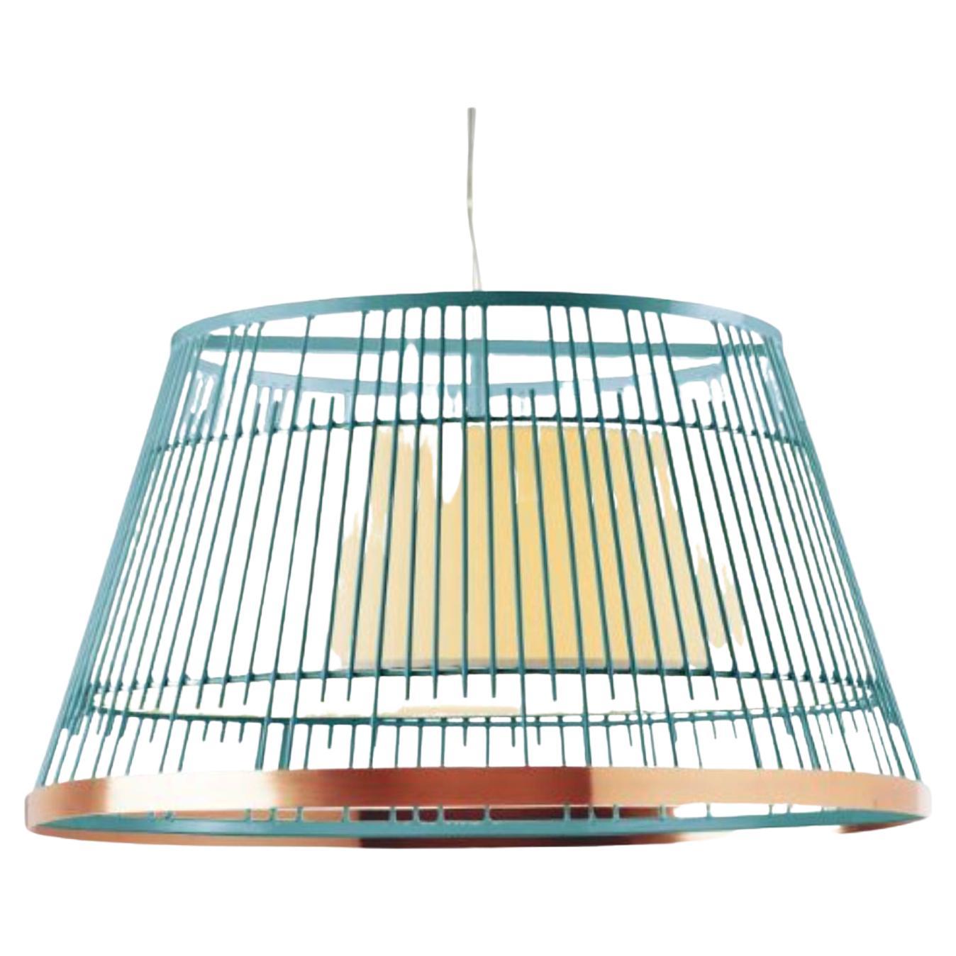 Jade Up Suspension Lamp with Copper Ring by Dooq For Sale at 1stDibs