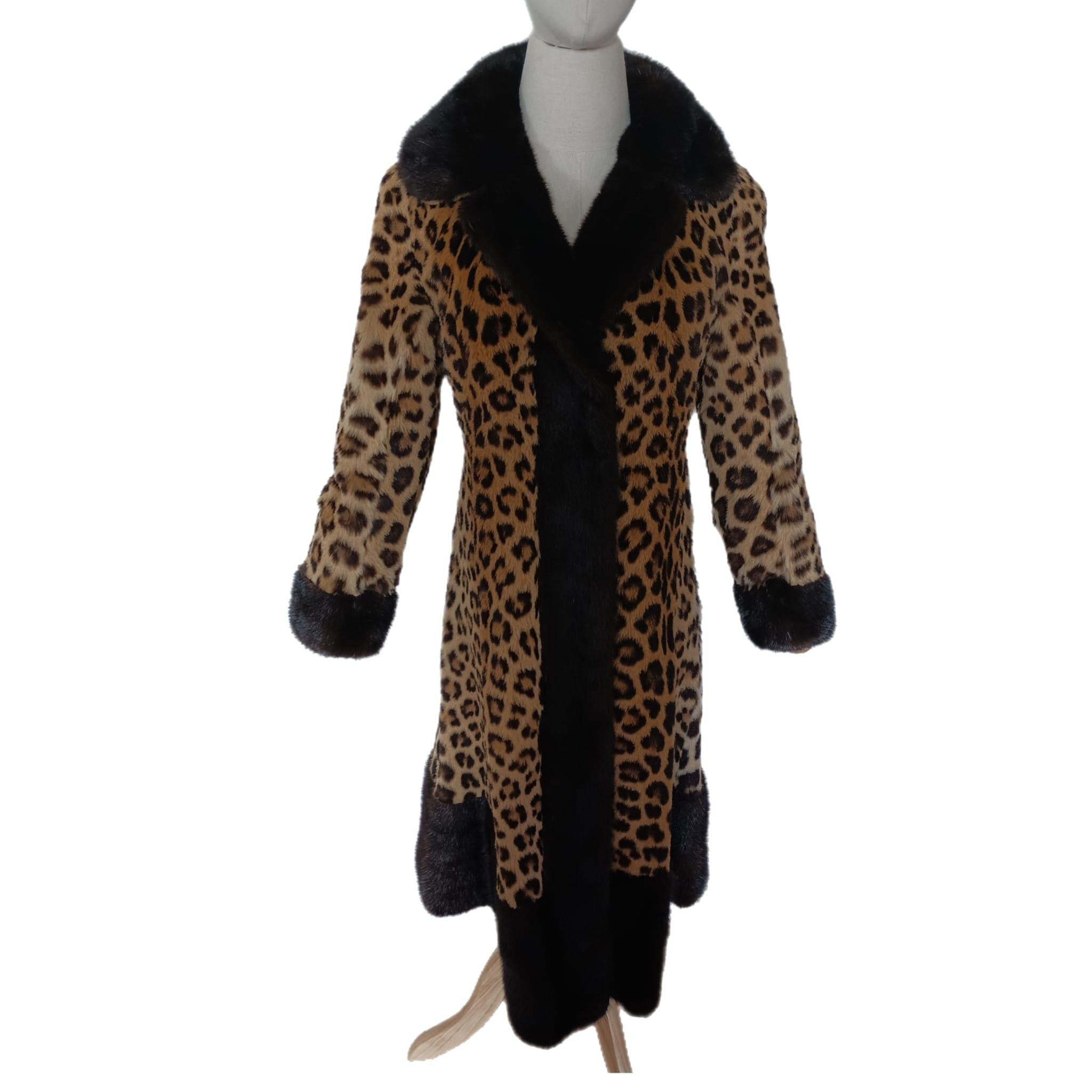 Mint Vintage Leopard fur coat***frozen vault size Small 8 For Sale at ...