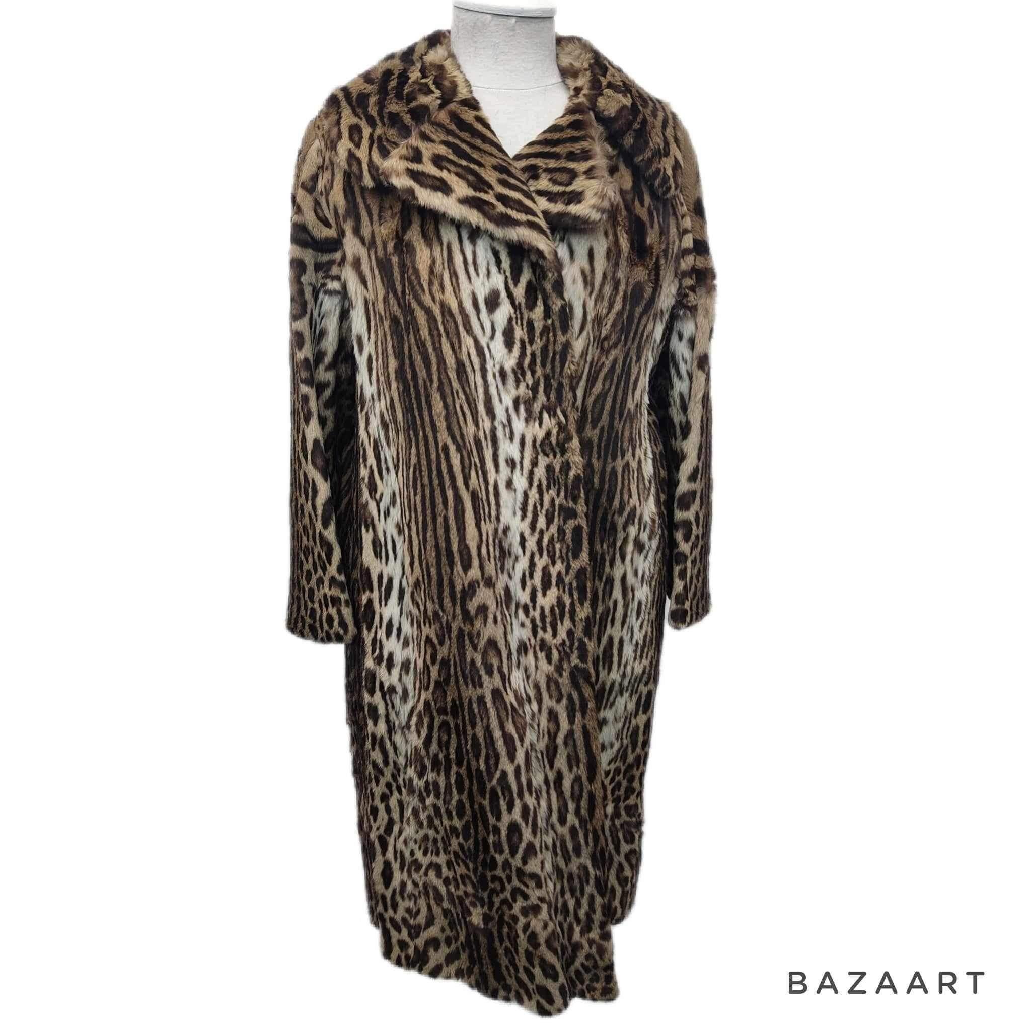 Mint Vintage ocelot fur coat size 12*****Vault unused no defects For ...