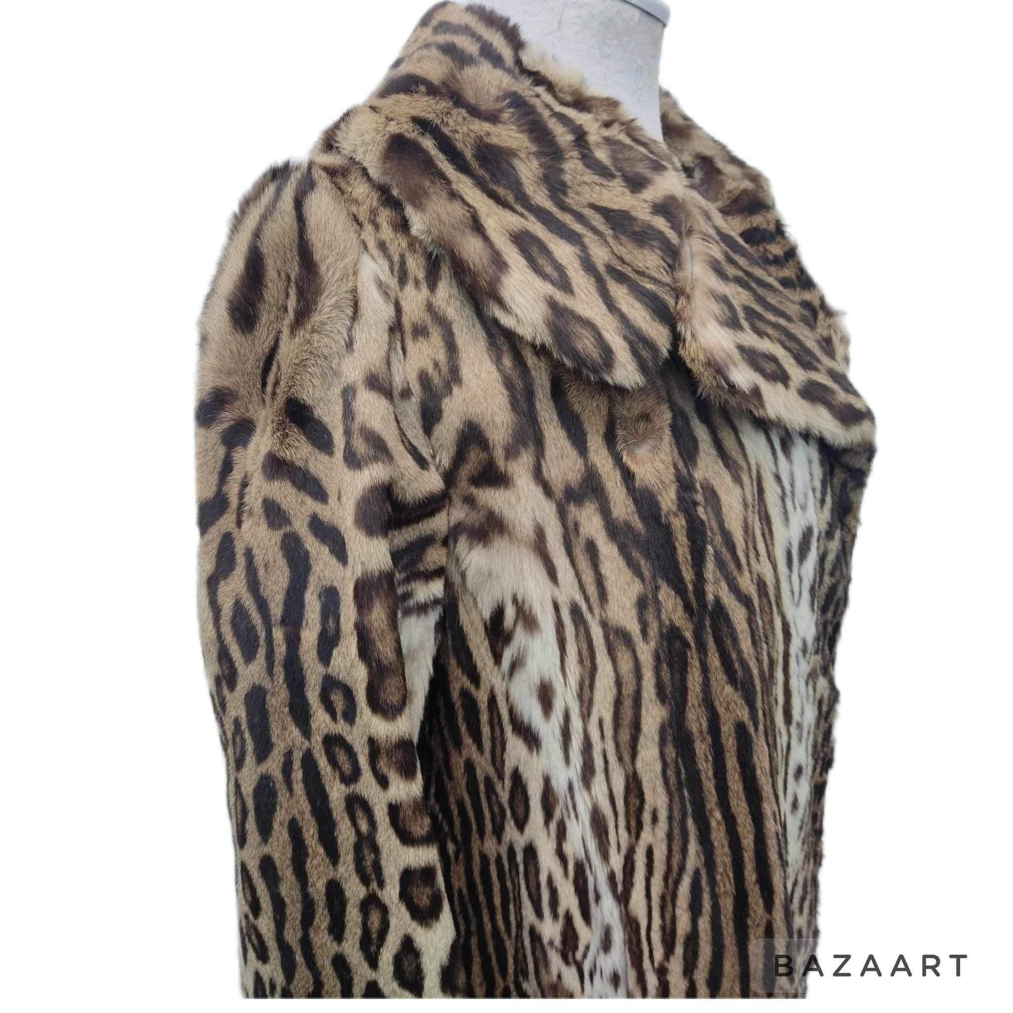 Mint Vintage ocelot fur coat size 12*****Vault unused no defects For ...