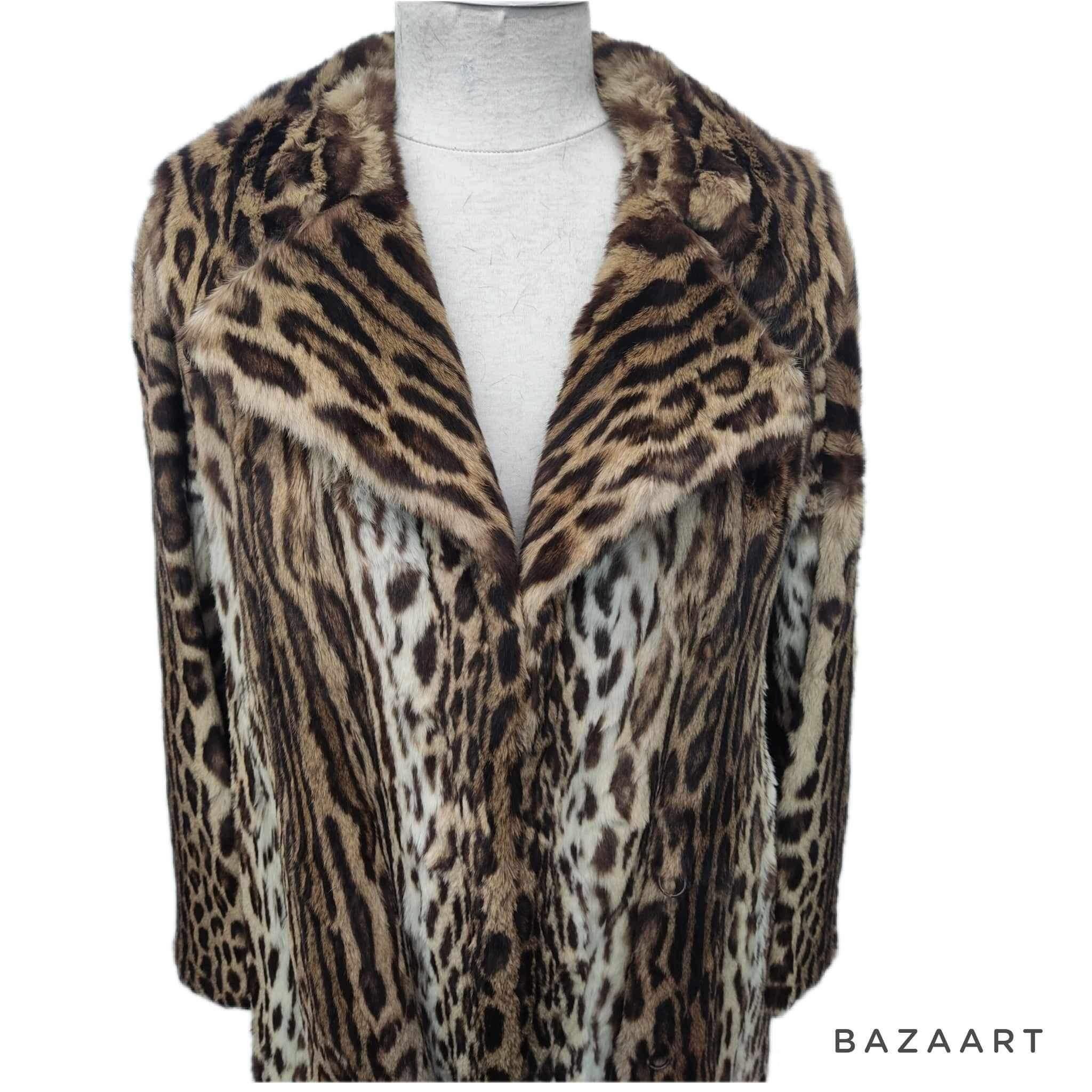 Mint Vintage ocelot fur coat size 12*****Vault unused no defects For ...