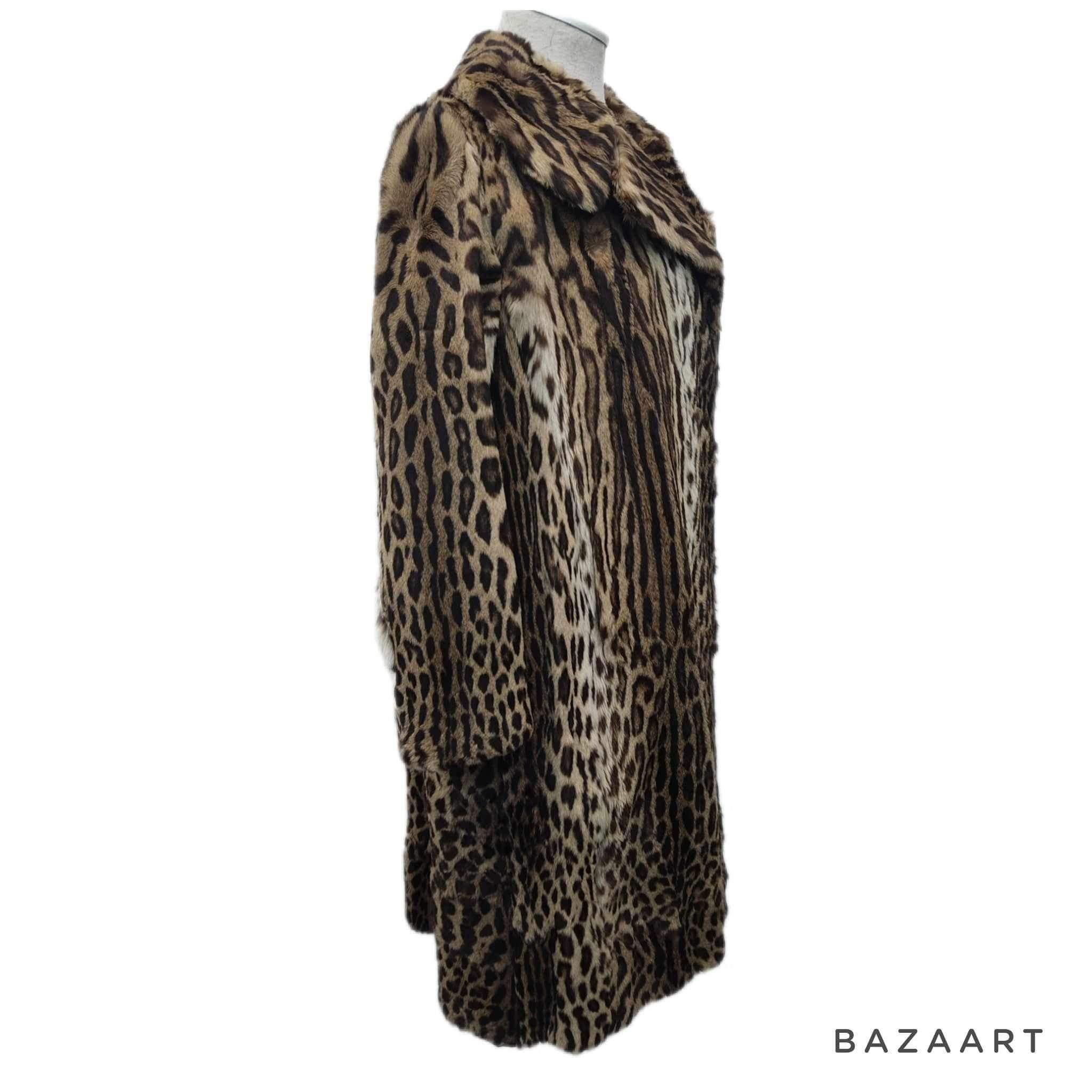Mint Vintage ocelot fur coat size 12*****Vault unused no defects For ...