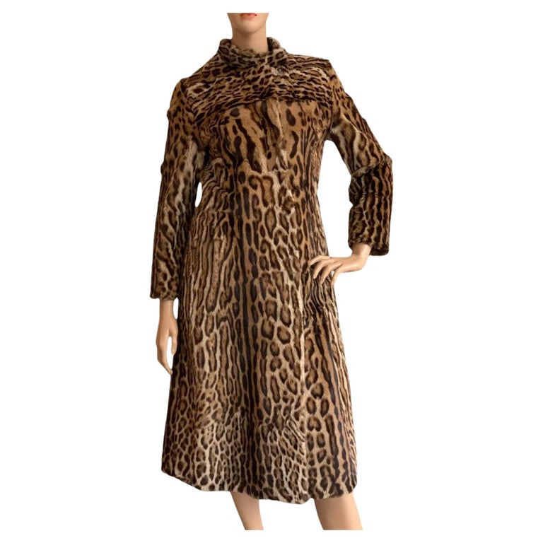 Mint Vintage Ocelot fur coat size 8 *****Vault unused no defects For ...