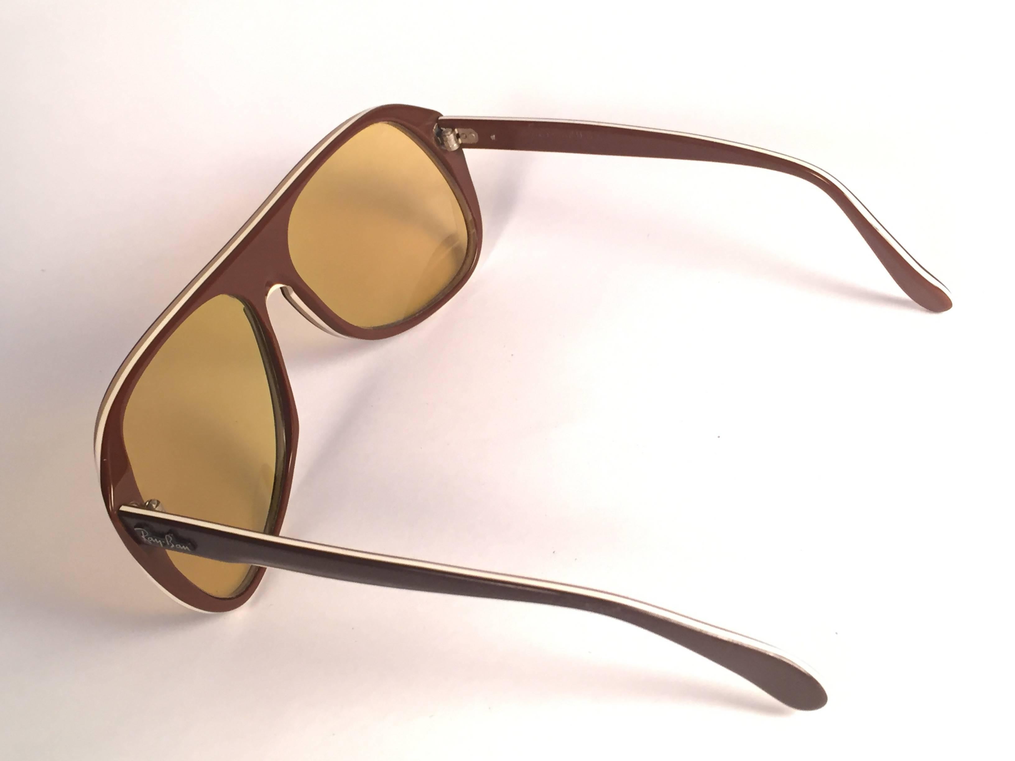Mint Vintage Ray Ban B&L Timberline Ambermatic Mirror Lenses Sunglasses ...