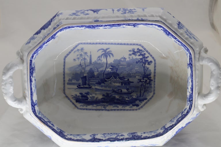 Minton Chinese Marine Soup Tureen with under Dish and Ladle For Sale at ...