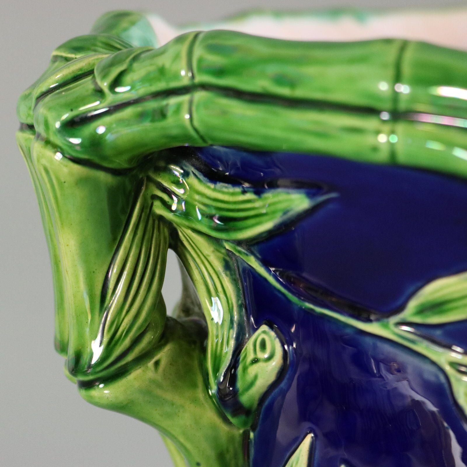 Minton Majolica Bamboo Jardiniere at 1stDibs