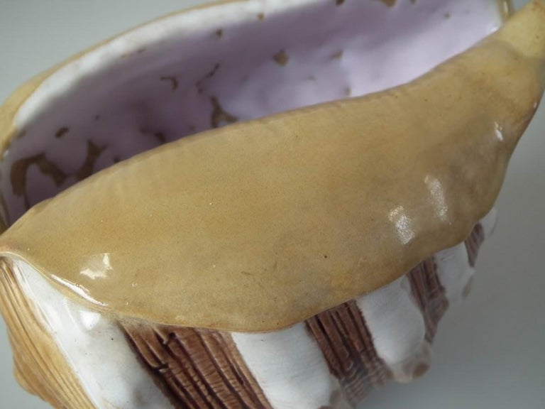 Minton Majolica Conch Shell Spoon Warmer at 1stDibs