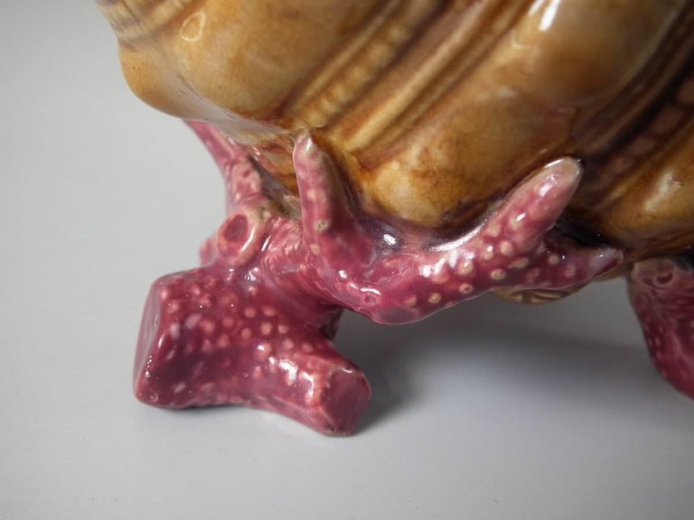 Minton Majolica Conch Shell Spoon Warmer at 1stDibs
