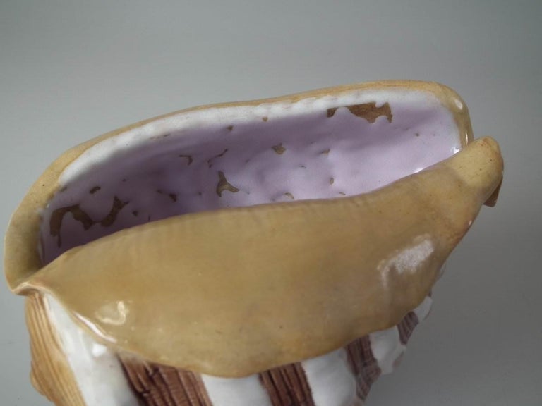 Minton Majolica Conch Shell Spoon Warmer at 1stDibs