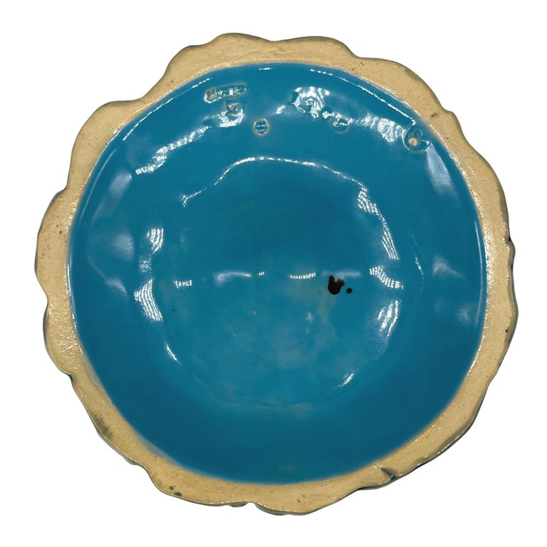 Minton Majolica Mushroom Tazza with Three-Frog Base, English, Dated ...