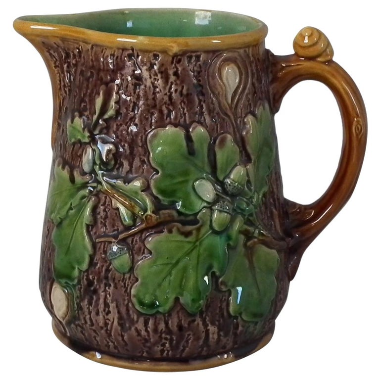 Minton Majolica Oak Jug or Pitcher at 1stDibs