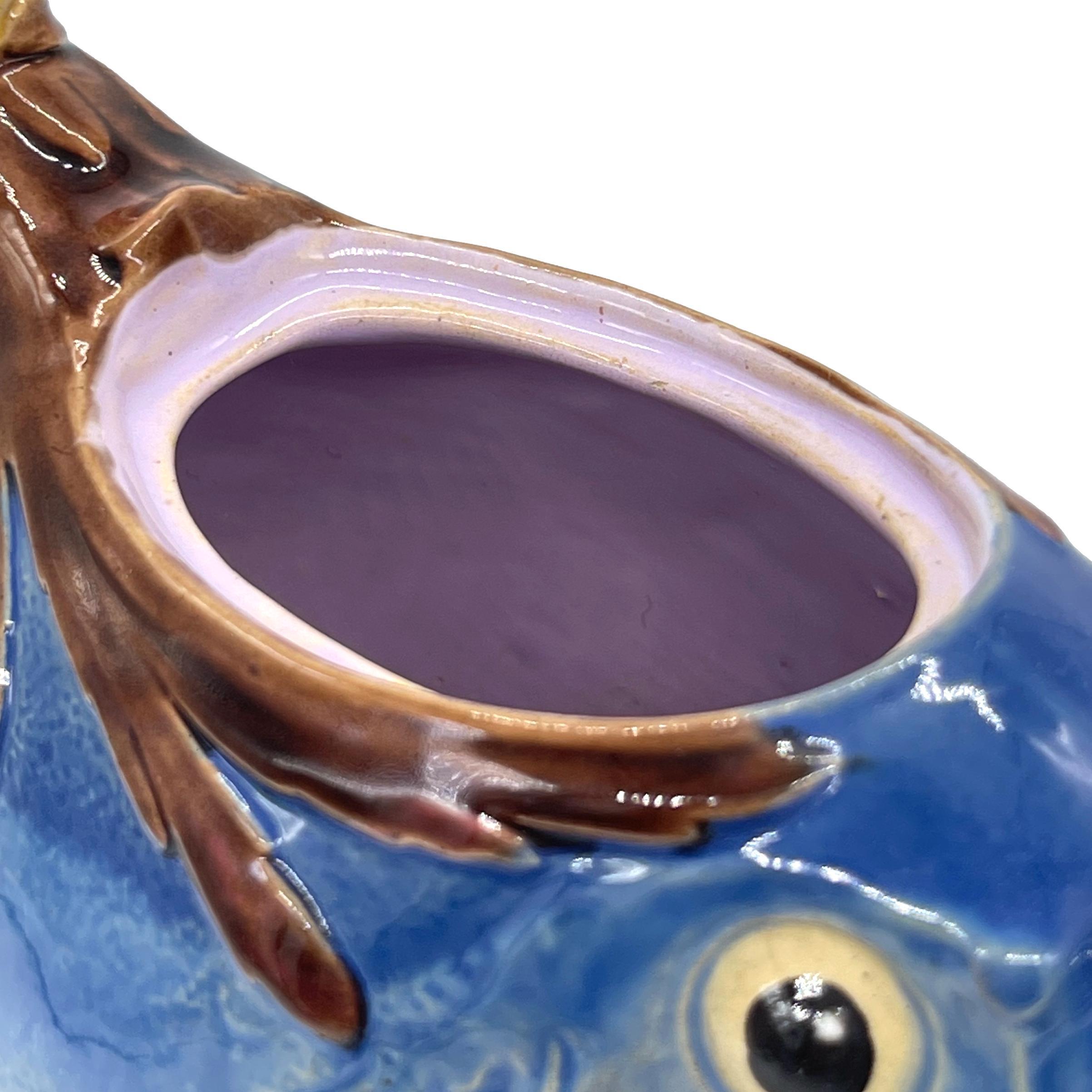 Minton Majolica Spiky Fish Teapot, English, Dated 1878 at 1stDibs